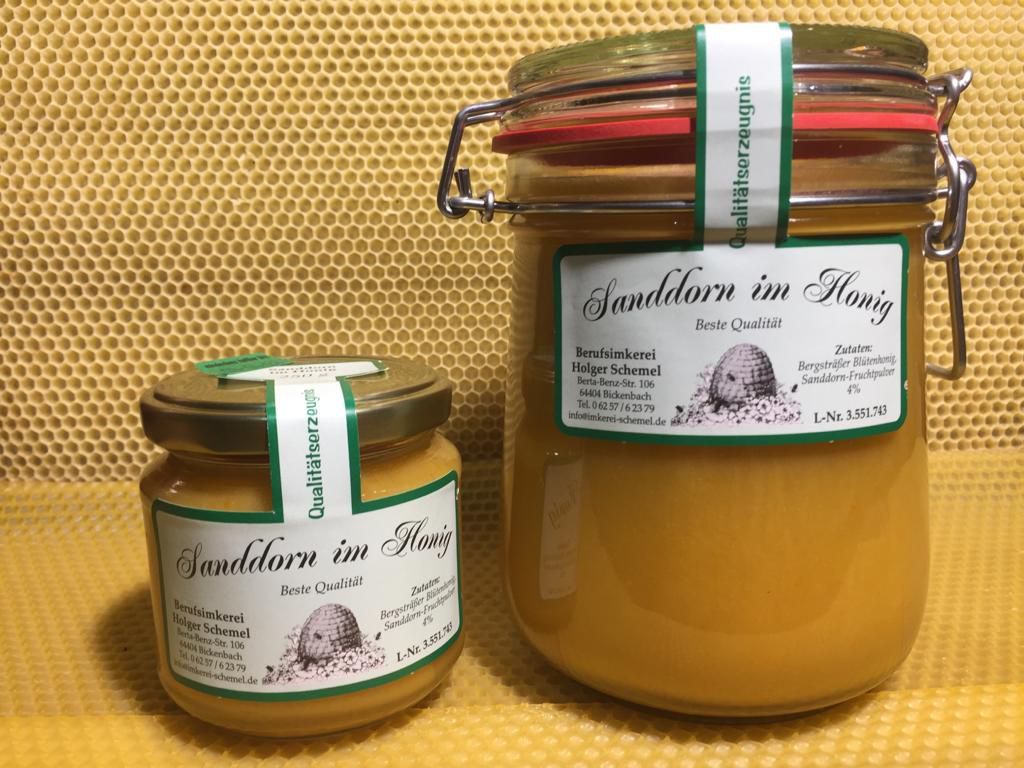 Sanddorn im Cremehonig - Imkerei Schemel